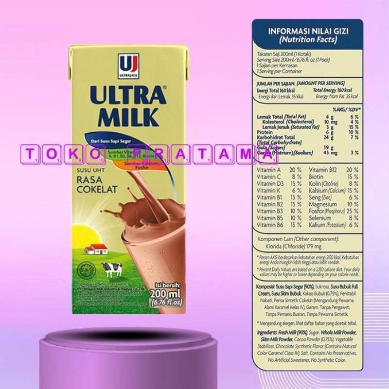 Jual Ultra Milk Susu Uht 200ml [1 Dus/ 24 Pcs] Di Seller Toko Pratama ...