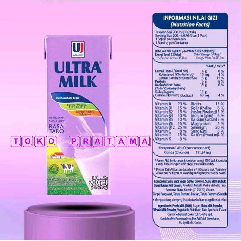 Jual Ultra Milk Susu Uht 200ml [1 Dus/ 24 Pcs] - Full Cream Di Seller ...