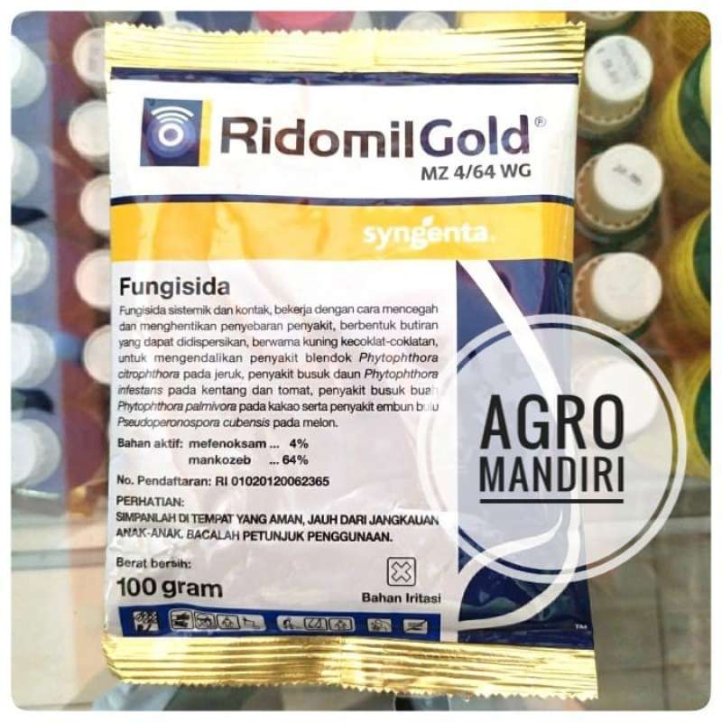 Jual Ridomil Gold Mz 4/64 Wg 100 Gram Fungisida Sistemik & Kontak Obat ...
