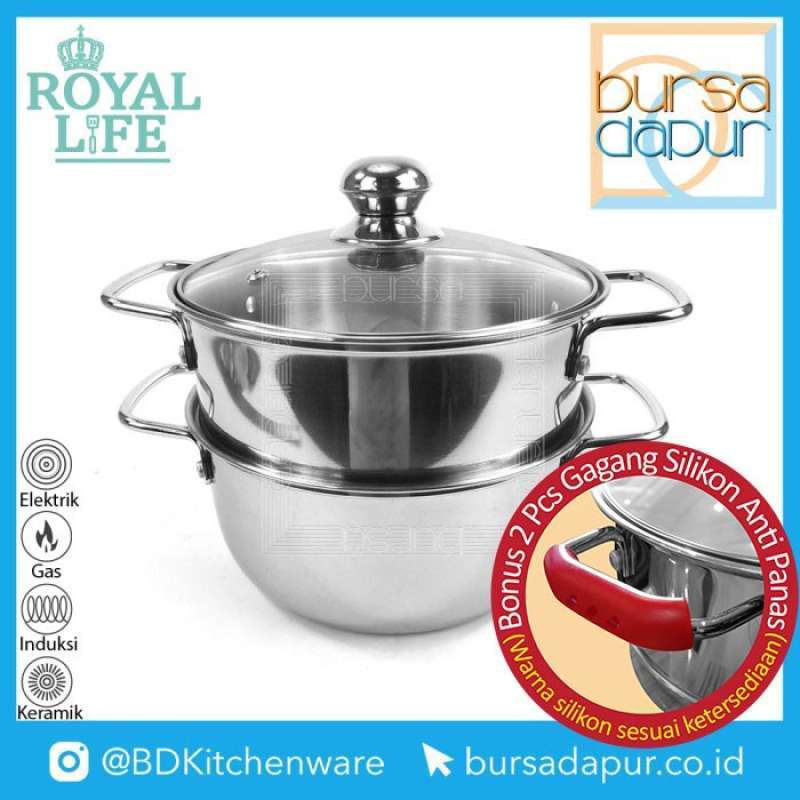 Promo Royal Life Stainless Steamer Set 20 Cm X 2 Susun / Kukusan ...
