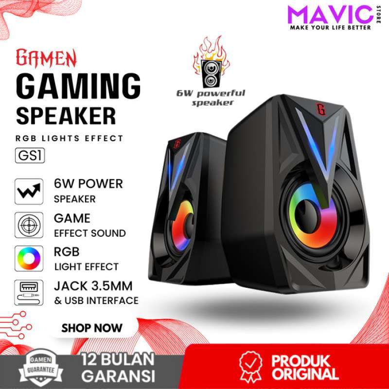 Jual Gamen Gs1 Speaker Gaming Rgb Light Effect - Garansi Resmi 1 Tahun Di Seller Ayato ...