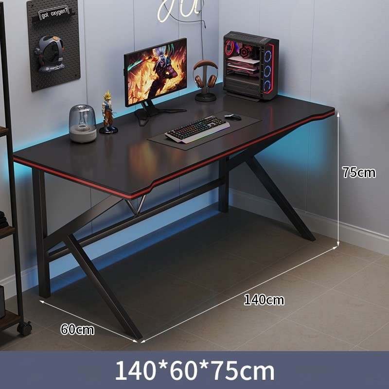 Promo Meja Gamingmeja Komputermeja Belajarmeja Pc - Hitam+hitam140cm ...