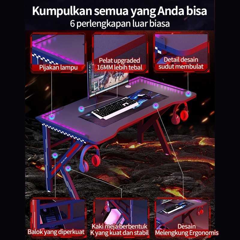Promo Meja Gamingmeja Komputermeja Belajarmeja Pc - ⬜xl:120×60×75cm ...