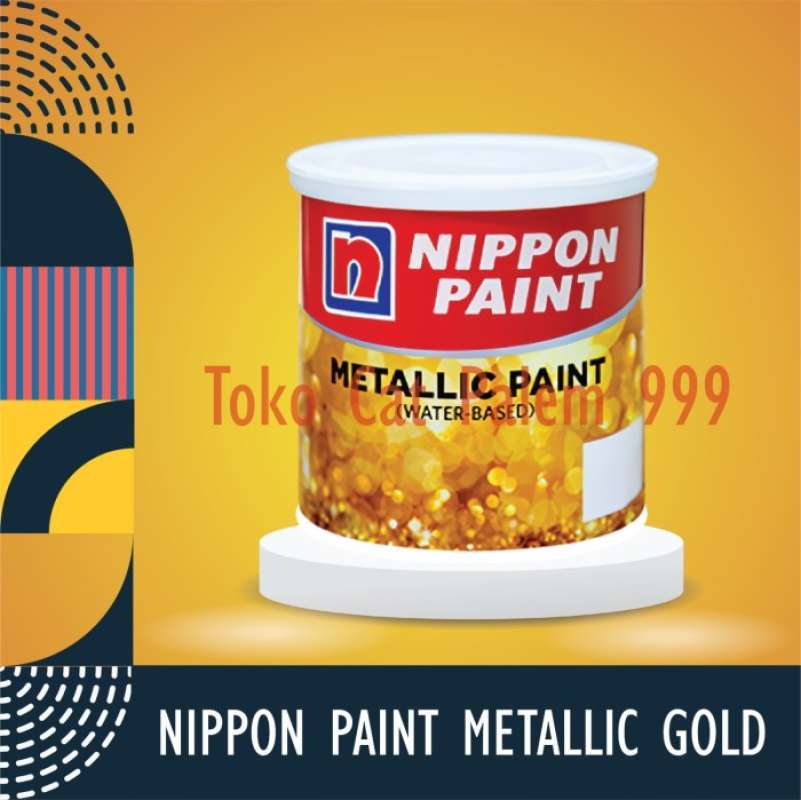 Jual Nippon Gold Metalic Paint Water Based / Cat Besi Tembok Emas ...
