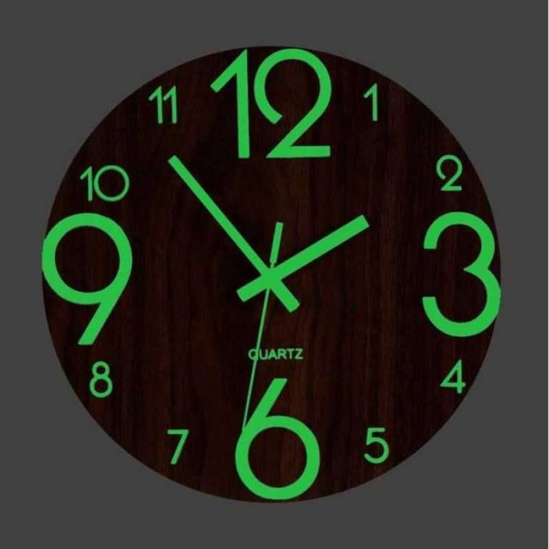 Jual Jam Dinding Nyala Dalam Gelap Glow In The Dark Silent Tidak ...