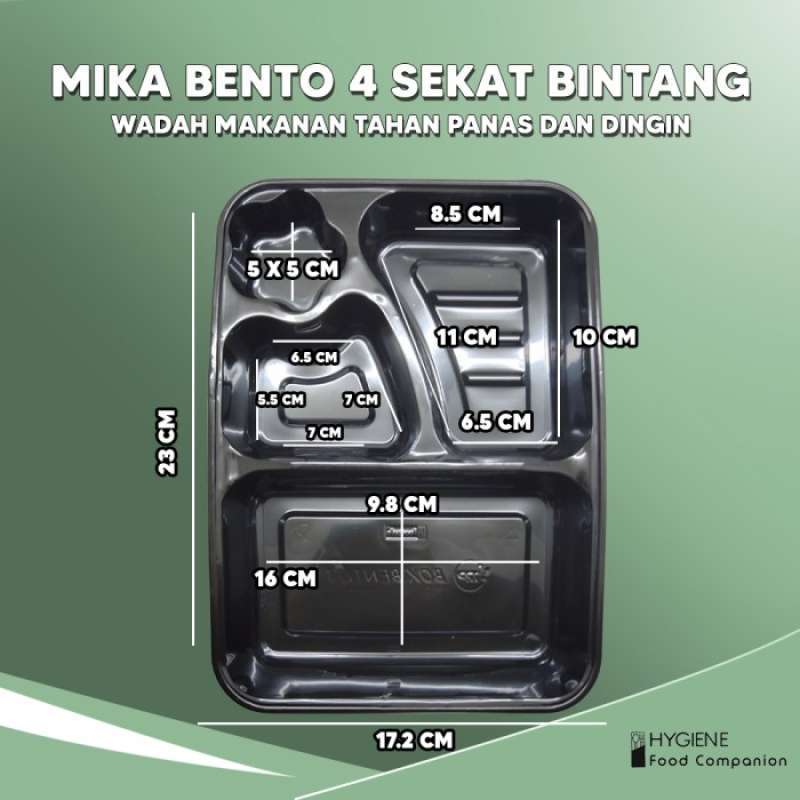 Jual Mika Bento 4 Sekat - Bento Tray - Lunch Box Bento Di Seller Shin ...