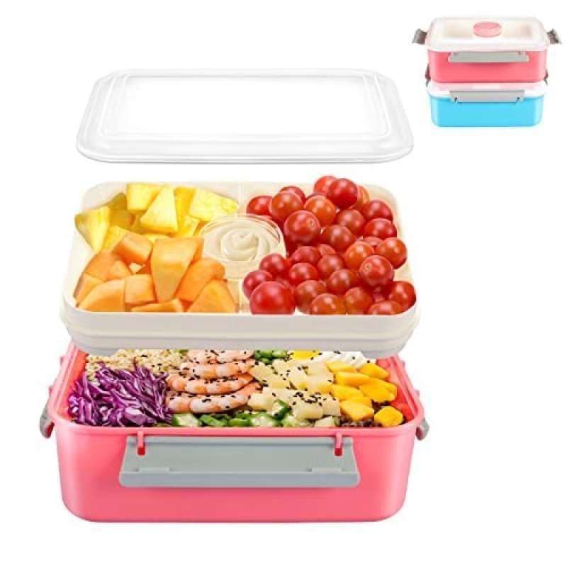 Jual Bento Box For Adult, 2 Sets Lunch Containers With Sauce Box Di ...