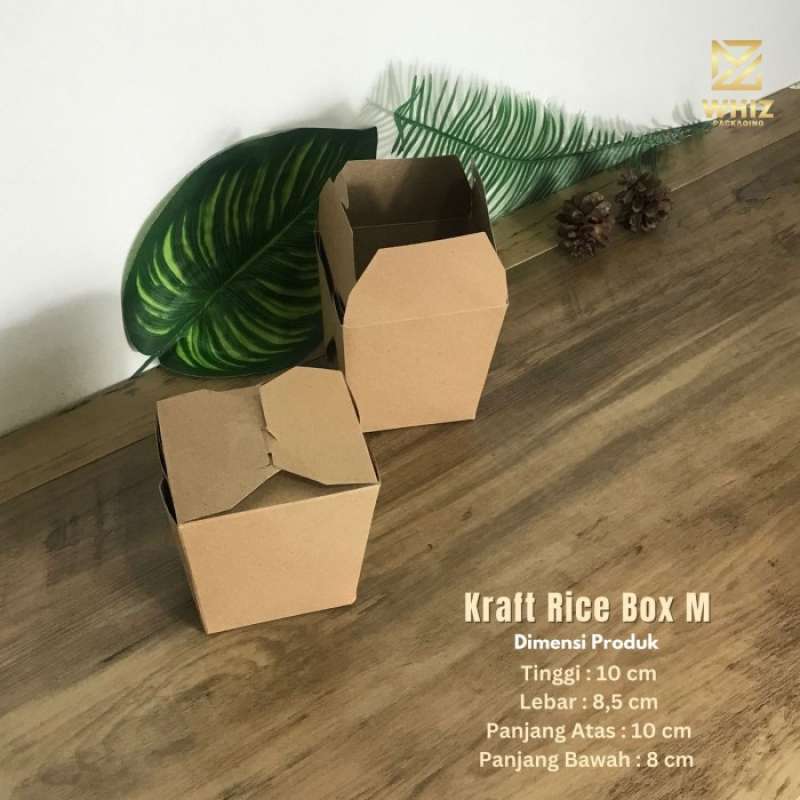Jual Food Pail / Paper Box Kraft Rice Box M Laminasi Murah Isi 50 Pcs ...