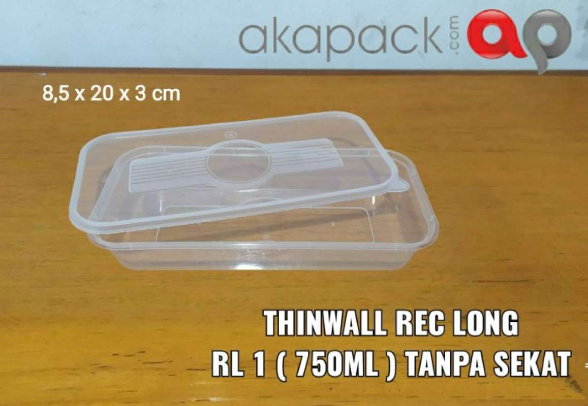 Jual Thinwall Klir Sekat Rl 750ml / Wadah Makanan Sekat - Rl-1a Di ...