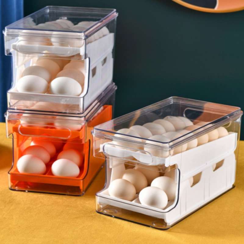 Jual Rak Telur Susun Laci Kotak Telur Tingkat Isi 24 Telur Premium Egg ...