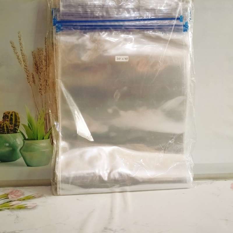 Jual Plastik Klip Tebal Packing Snack Ukuran Sedang 20x30(per Pack 500g ...