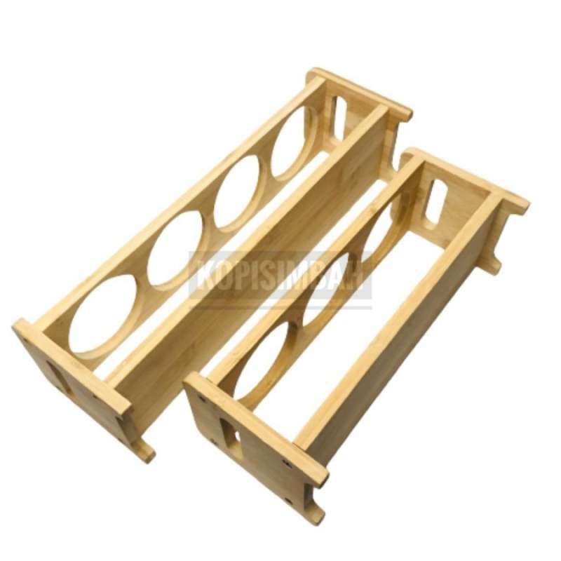 Jual Stand Rak Botol Kayu Multifungsi Tempat Syrup Saos Minyak Wooden ...