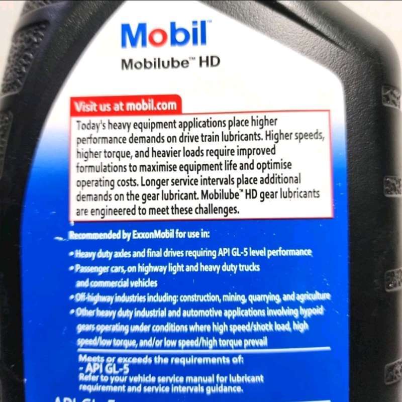 Jual Mobil Mobilube Hd 80w-90 1 Liter (multipurpose Gear Oil/ Oli ...