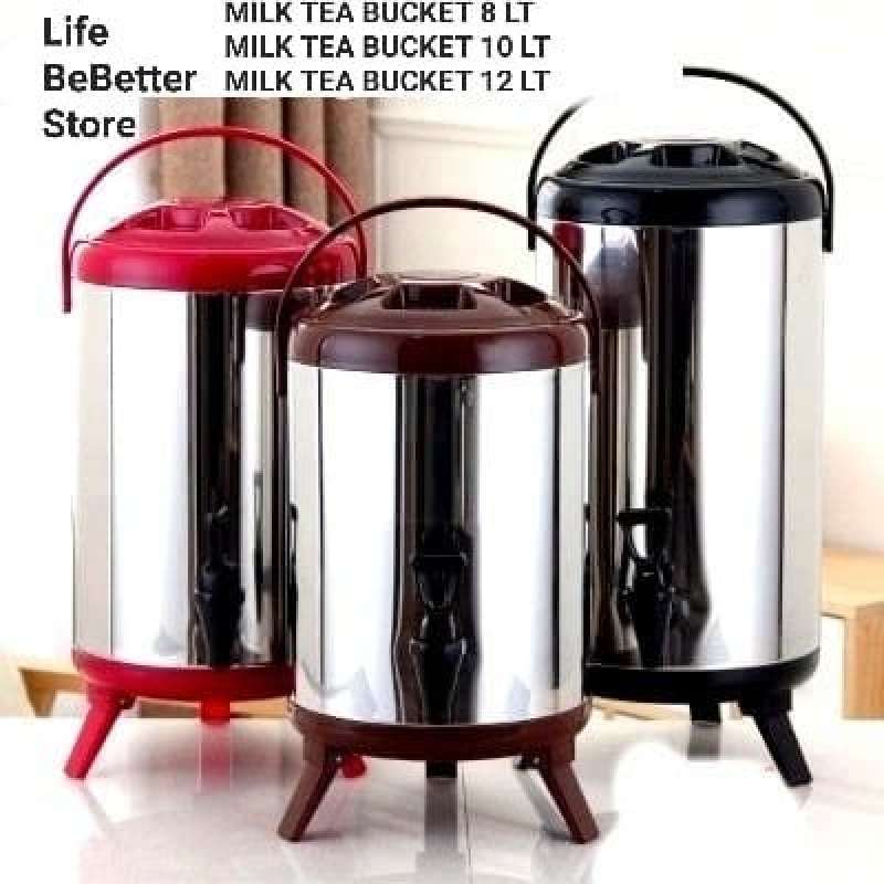 Jual Water Jug Milk Tea Bucket Stainless Steel 8l - Drink Jar - 8 Liter ...