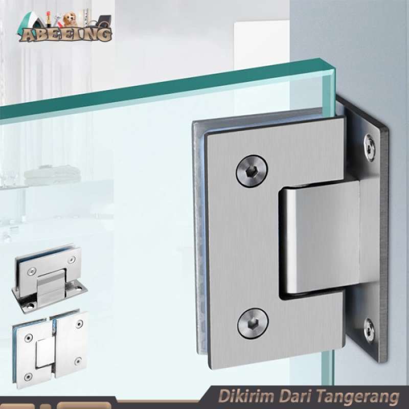 Promo Isi 1 Hinge Glass Door Stainless Engsel Pintu Kaca 90 180 Derajat Diskon 50% Di Seller ...