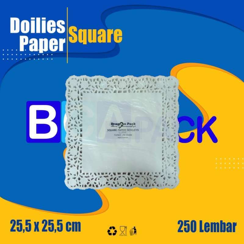 Jual Doilies Paper Square 10 X 10 Inch - Kertas Alas Kue Isi 100 Pcs Di ...
