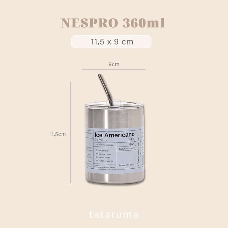 Jual Nespro -tumblr Stainless Steel 304 Estetik Kedap Tahan Panas ...