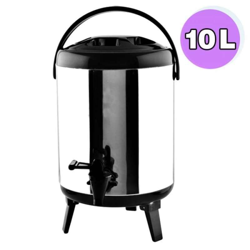Jual Water Jug Milk Tea Bucket Stainless Steel 10l - Drink Jar - Silver ...