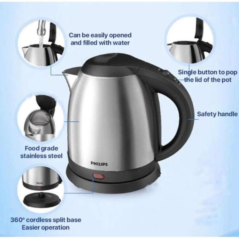 Jual Kettle Listrik Philips Teko Listrik Pemanas Air Philips 1500 Watt ...