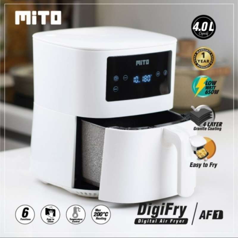 Jual Digital Air Fryer Mito Af1 Garansi Resmi Mito Af 1 Digifryer Low ...
