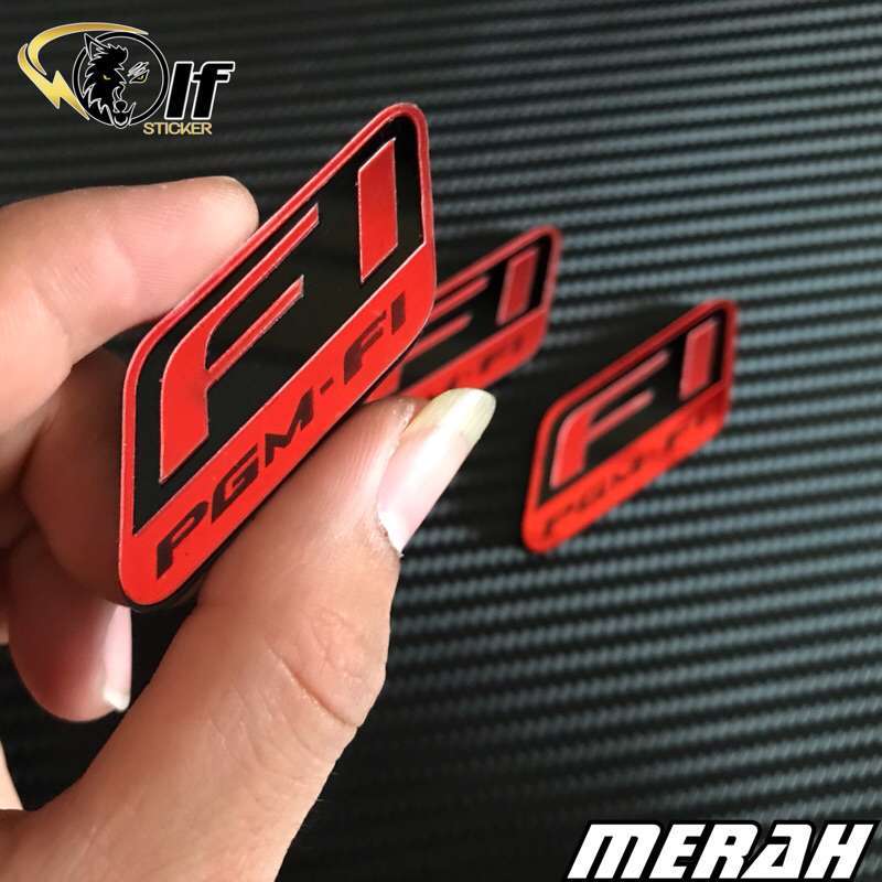Promo Emblem F1 Timbul 3d Logo Pgm F1 Timbul 3d Emblem Variasi Motor Honda (1 Pcs) - Merah ...