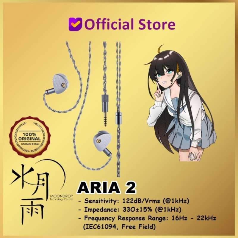 Promo Moondrop Aria 2 Ii Aria2 Lcp Diaphragm Driver In Ear Monitor ...