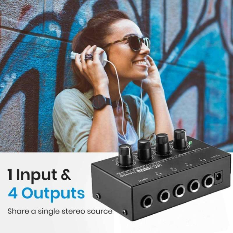 Jual Amplifier Audio Mini Micro Amp Headphone 4 Channel Stereo 12v Di ...