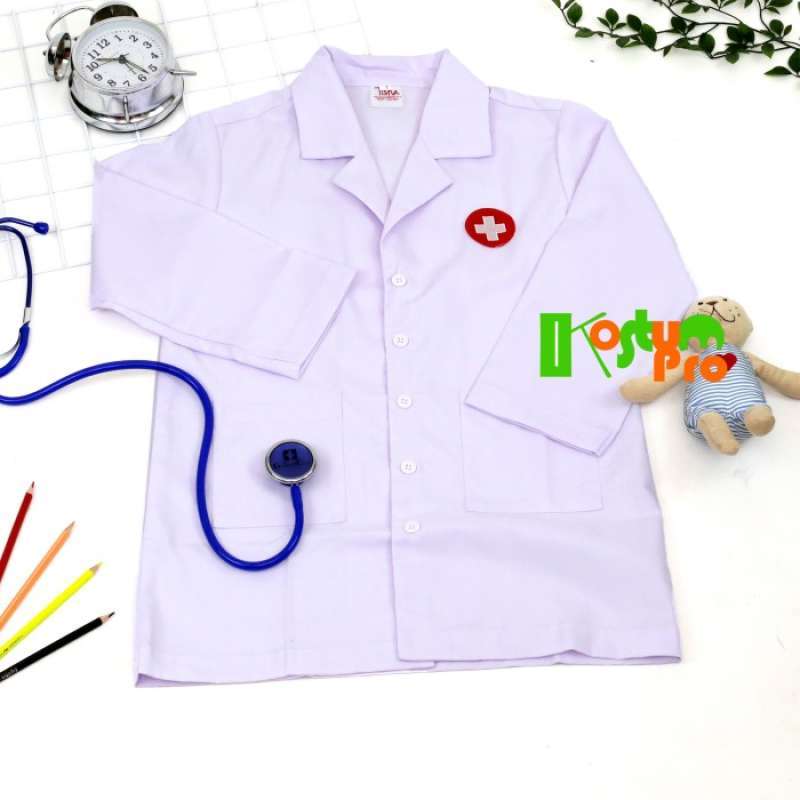 Jual Jas Dokter Kecil Uk 6 (6-7 Tahun) Tangan Panjang/kostum Baju ...