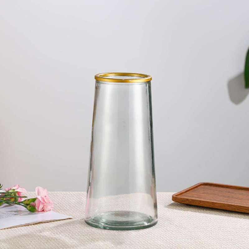Jual Qintong Vas Bunga Kaca Silinder Smooth Nordic Simple Glass Vase ...