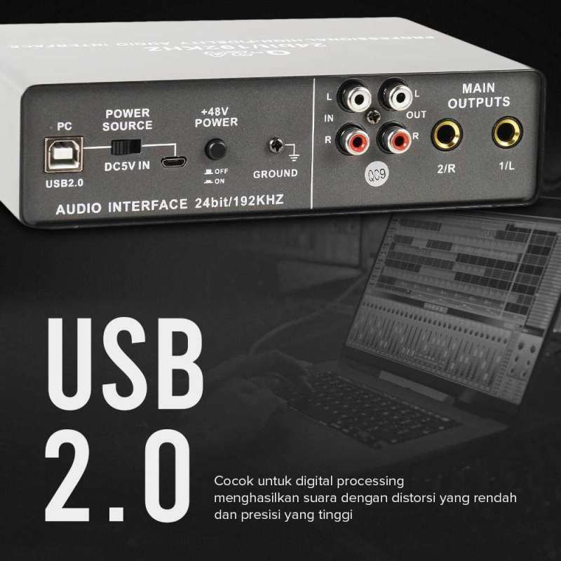 Jual External Sound Card Audio Interface Preamp High Speed Usb 2.0 Q-24 ...