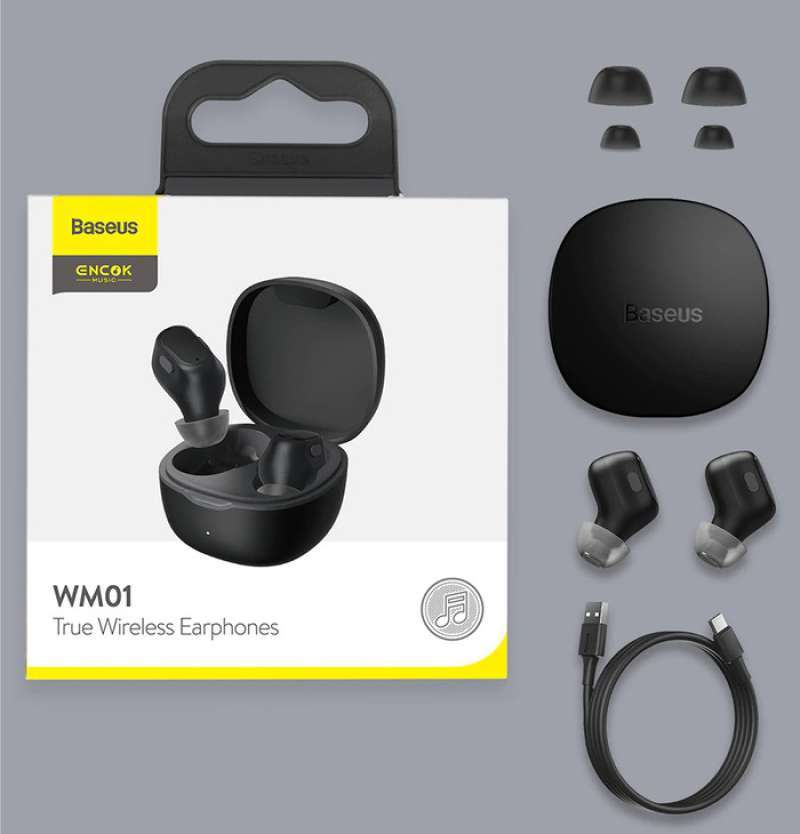 Promo Baseus Tws Wm01 True Wireless Bluetooth Earphone Mini Earbuds ...