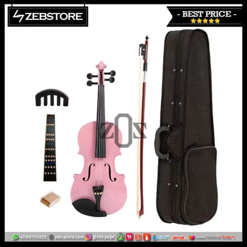 Jual Biola Violin Akustik Acoustic 1/8 Pink Bright Set Di Seller Rukia - Cengkareng Timur, Kota ...
