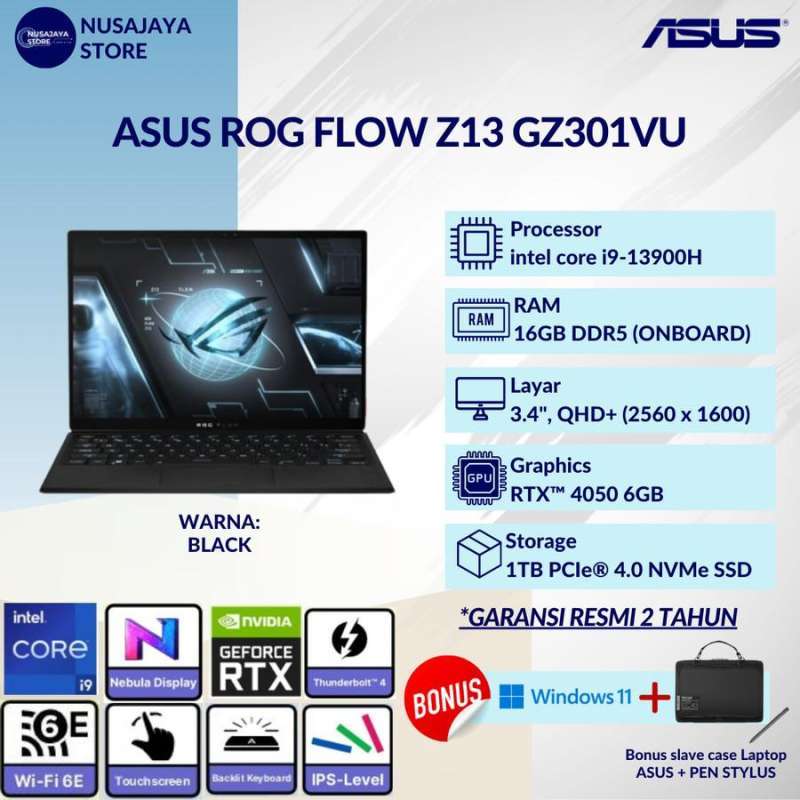Jual Asus Rog Flow Z13 Gz301vu I9-13900h 16gb 1tb Rtx4050 6gb 13.4 Ohs ...