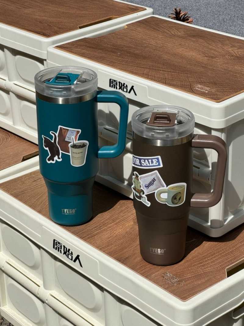 Promo New Tumbler Tyeso Stainless Dengan Gagang 900ml Free Stiker ...