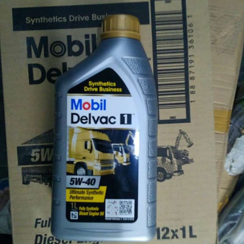 Promo Oli Mobil Delvac 1 5w-40 Fully Synthetic Diesel Engine Oil 100% ...