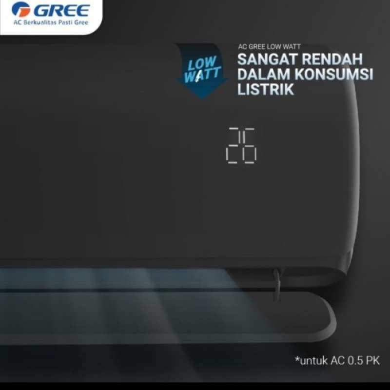 Promo Ac Gree 1pk Gwc-09c3e Deluxe Low Watt - Putih (indoor+outdoor ...