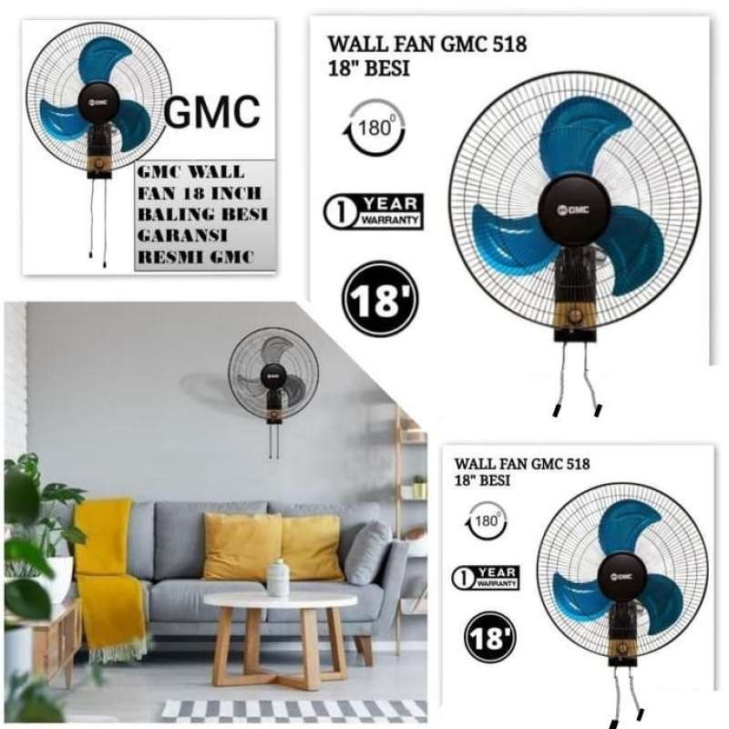 Promo Kipas Angin Dinding Tornado Gmc 518 Kipas Besi 18inchi Hitam ...