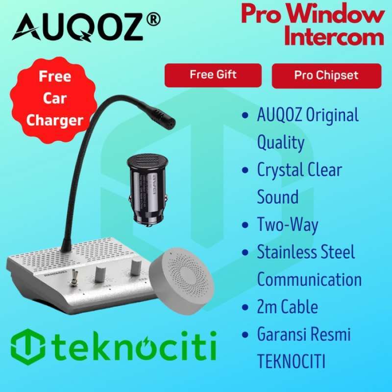Jual Auqoz Dual Way Window Intercom Counter Mic Loket Interkom Full ...
