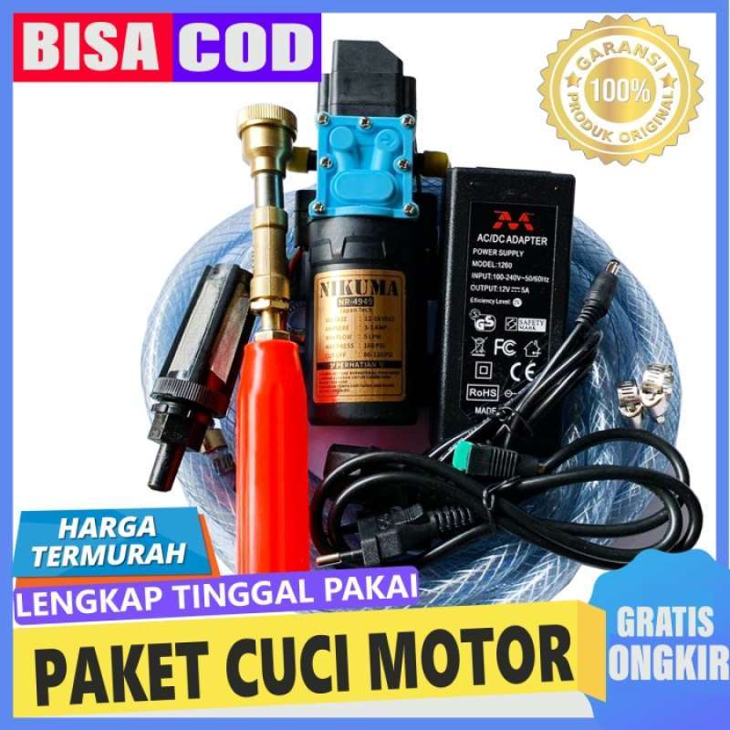 Promo Paket Cuci Motor Ac Steam Mobil 160 Psi - Nikuma Lengkap Tinggal ...