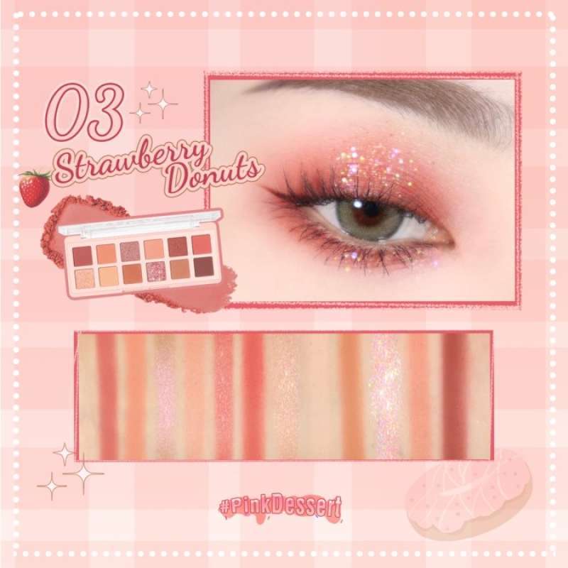 Jual Pinkflash Pink Dessert 12 Shades Eyeshadow Palette Di Seller