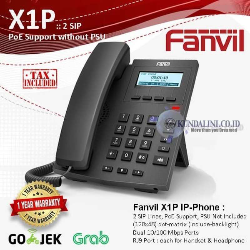Promo 100% Produk Ori Fanvil X1p Entry-level Ip Phone [ Poe Support ...