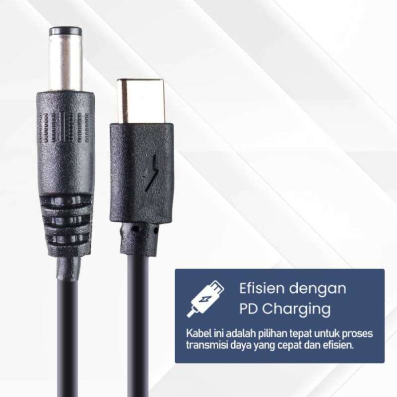Promo Kabel Power Usb Type C To Dc 12 V 5.5x2.5mm Pd Charger Modem Wifi ...