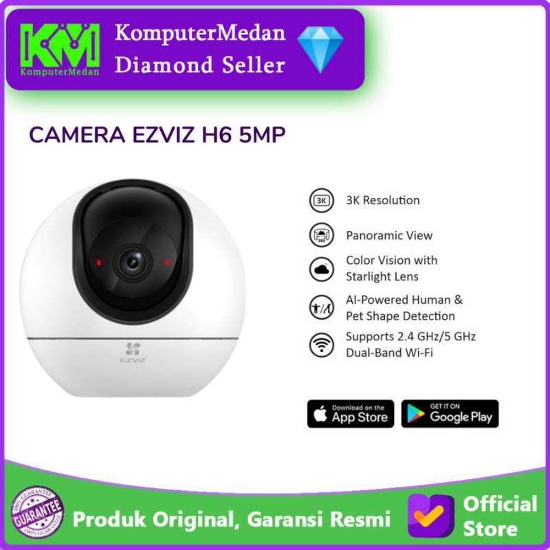 Jual Ezviz H6 5mp 3k Type C Indoor Wireless Security Camera - H6 5mp Di Seller Komputermedan ...