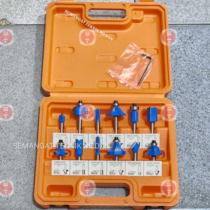 Jual Plastik Mata Profil Router Wood Trimmer Kayu Bits Set 12pcs ...
