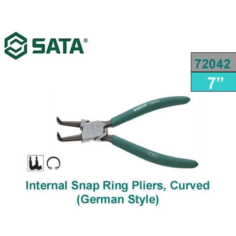 Jual Tang Snap Ring Pliers Internal Curved 7 72042 German Style Sata ...
