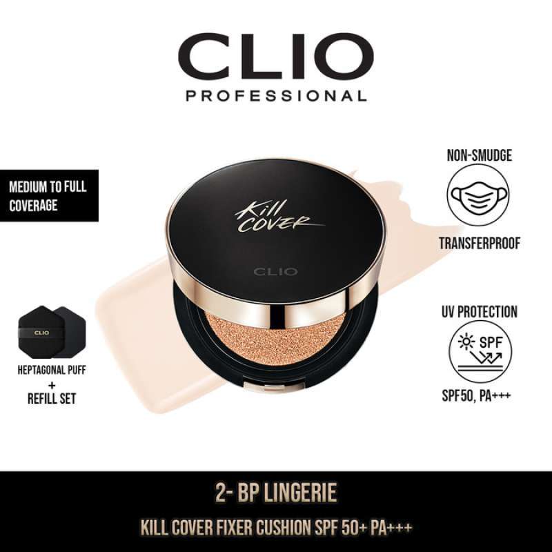 Jual Clio Kill Cover Fixer Cushion Spf 50+ Pa+++ (free Refill) - 4 ...