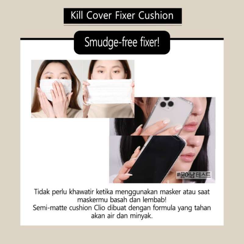Jual Clio Kill Cover Fixer Cushion Spf 50+ Pa+++ (free Refill) - 4 ...