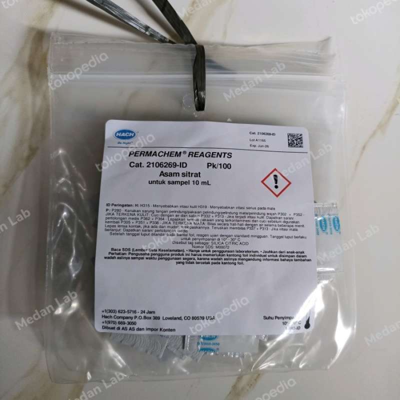 Promo Hach 2106269, Citric Acid Reagent For Silica, 10 Ml, Pk/100 ...