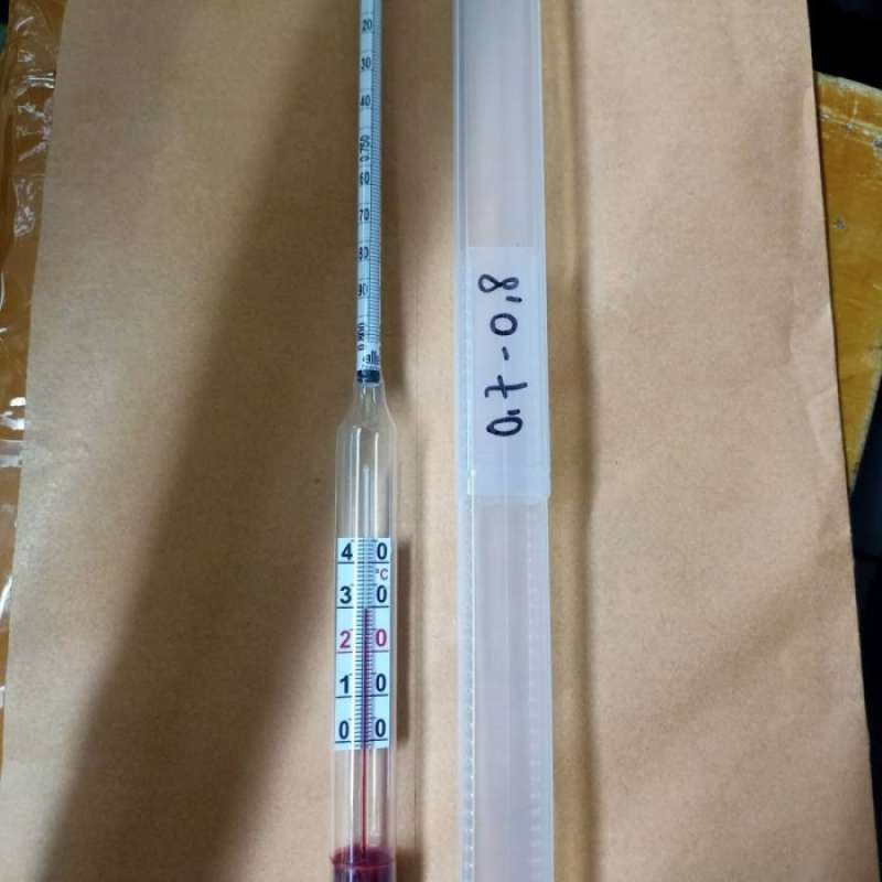 Promo Hydrometer With Thermometer Bensin/hydrometer 0.700 - 0.800 ...