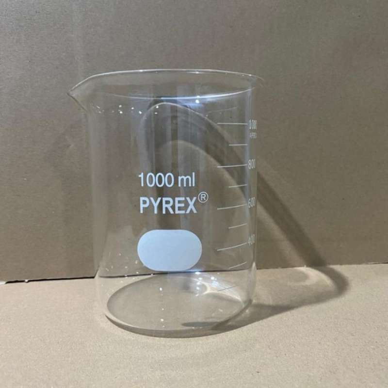 Jual Beaker Glass/gelas Kimia Kaca 1000 Ml /1 Liter - Pyrex Di Seller ...